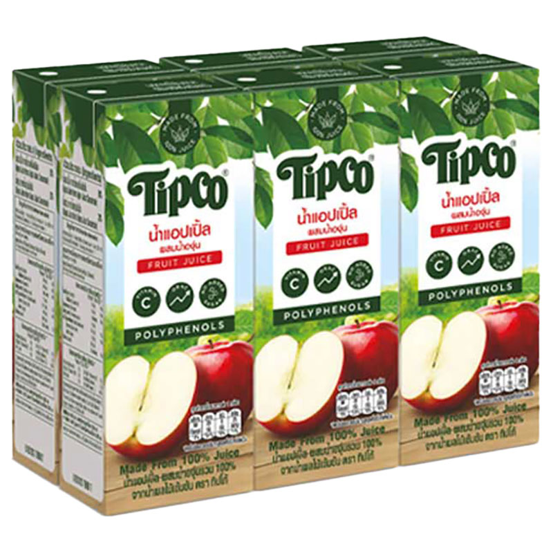 TIPCO 100% Apple Juice 200 ml x 6 | Makro PRO