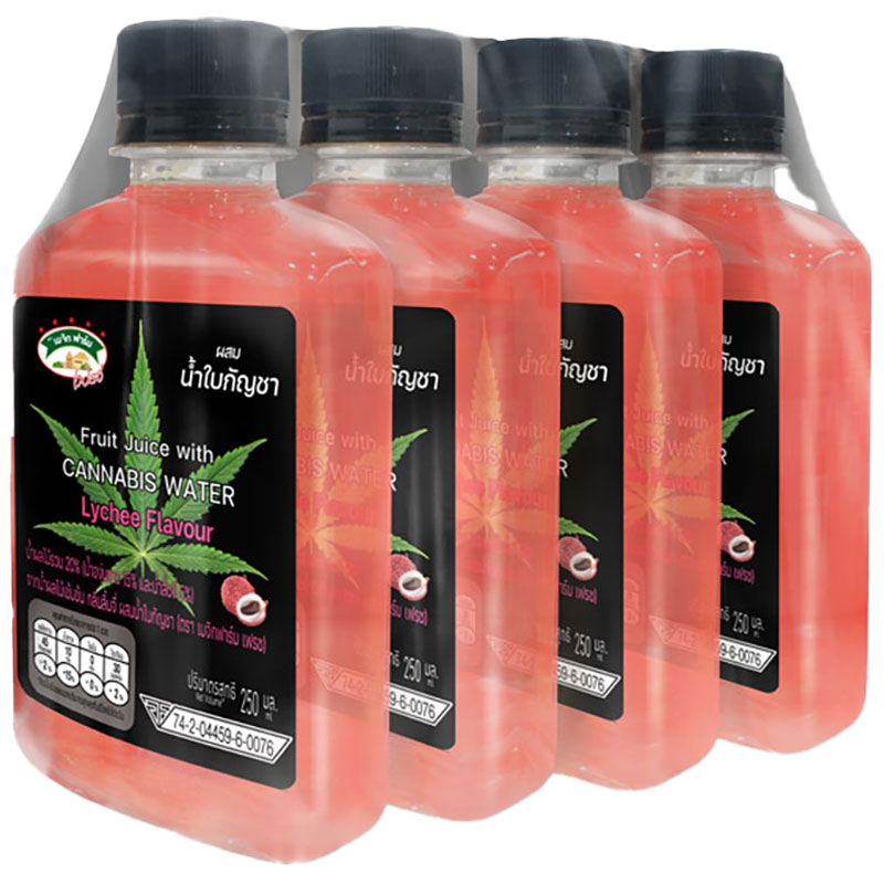 MAGIC FARM FRESH FRUIT JUICE LYCHEE FLAVOUR WITH CANNABIS WATER 250X4 ...