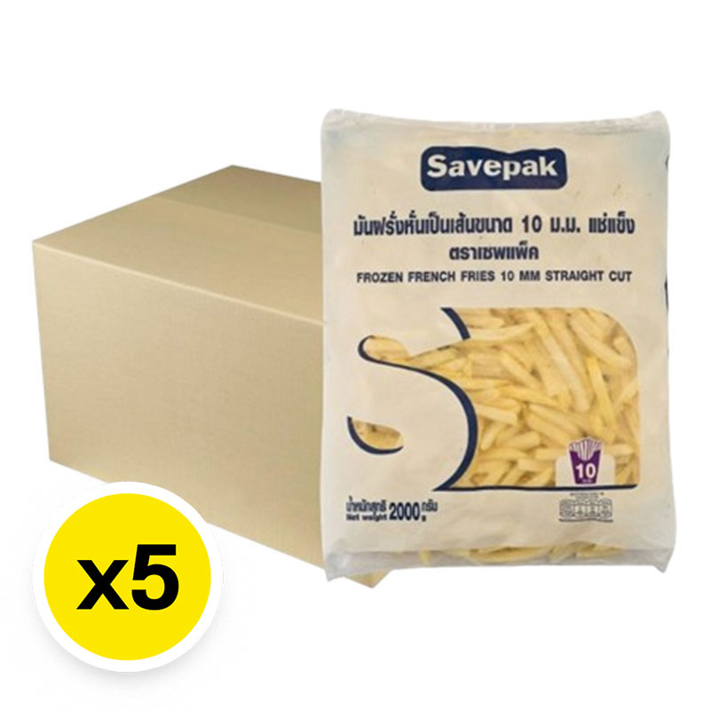 SAVEPAK Frozen Straight French Fries 10 mm (2 kg x6 pcaks) x 5 cartons ...