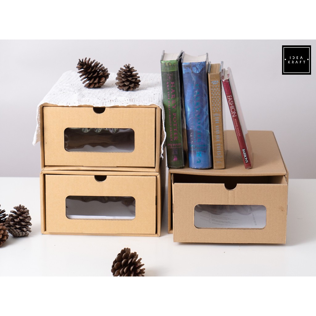 IDEAKRAFT กล่องลิ้นชัก กล่องรองเท้าอเนกประสงค์ (1 แพค = 5 ชิ้น) ชิ้นละ 50 บาทเท่านั้น ซื้อ 2 ชุด ...