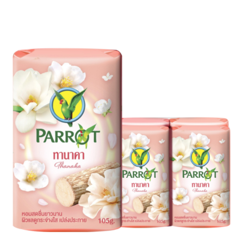 PARROT Botanicals Bar Soap White Thanaka 105 g x 4 | Makro PRO