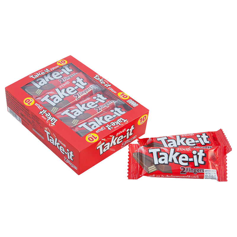 DELFI Take It 2 Fingers Chocolate Wafer 16 g 12 pcs | Makro PRO