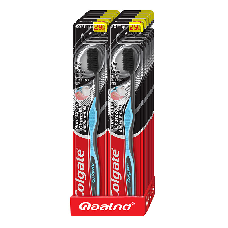 COLGATE Toothbrush Gum Clean Charcoal x 6 | Makro PRO