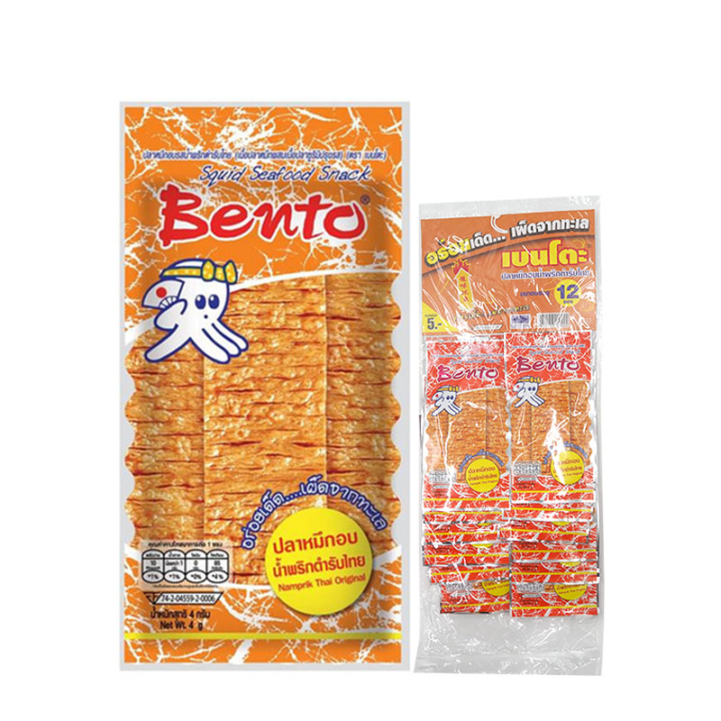 BENTO Cuttle Fish Snack Hot Chilli 4 g 12 pcs | Makro PRO