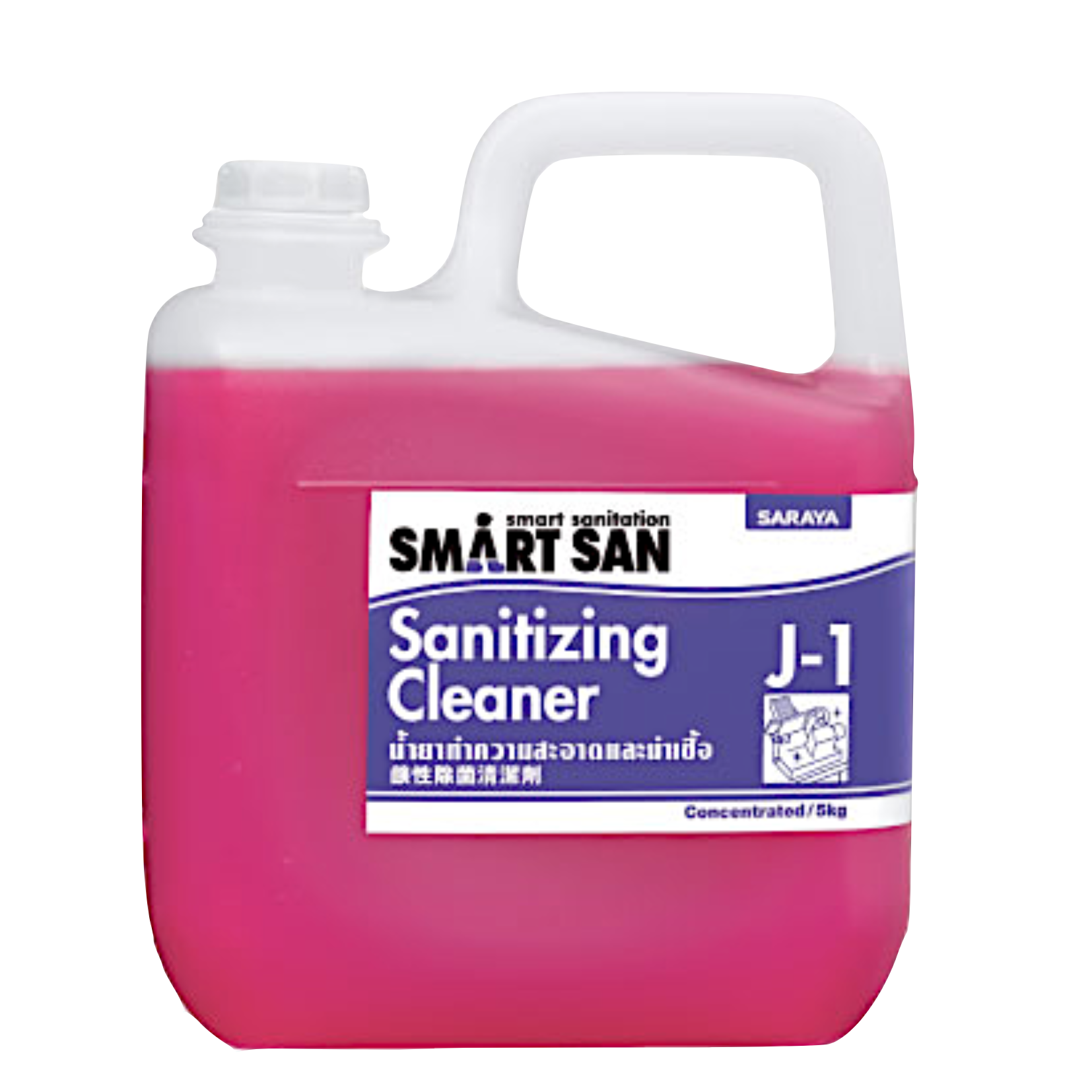 SARAYA Smart San น้ำยาทำความสะอาดและฆ่าเชื้อ Sanitizing Cleaner J-1 ขนาด 5 กก. | Makro PRO