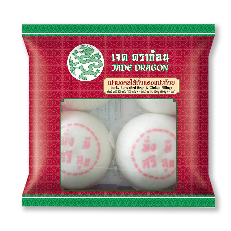 PRE_เปามงคลไส้ถั่วเเดงเเปะก๊วย 400 กรัม | Makro PRO