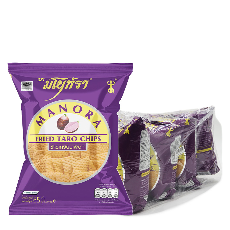 MANORA Fried Chips Taro 65 g x 4 | Makro PRO