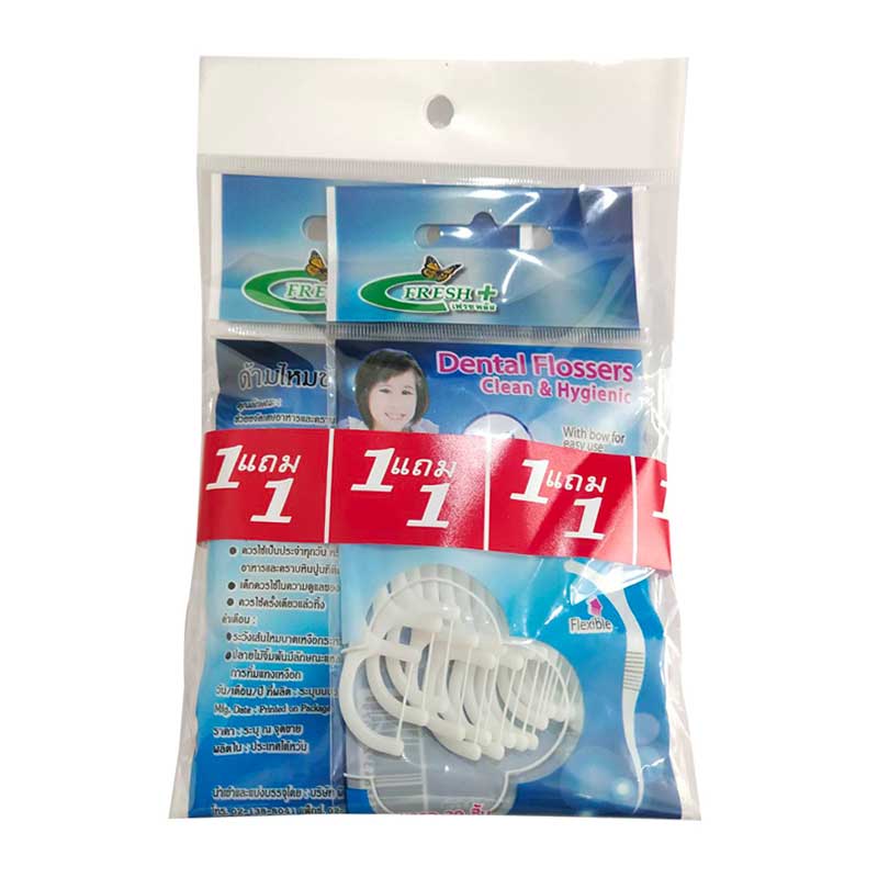 FRESH PLUS Dental Flossers 20 pcs x 1+1 | Makro PRO