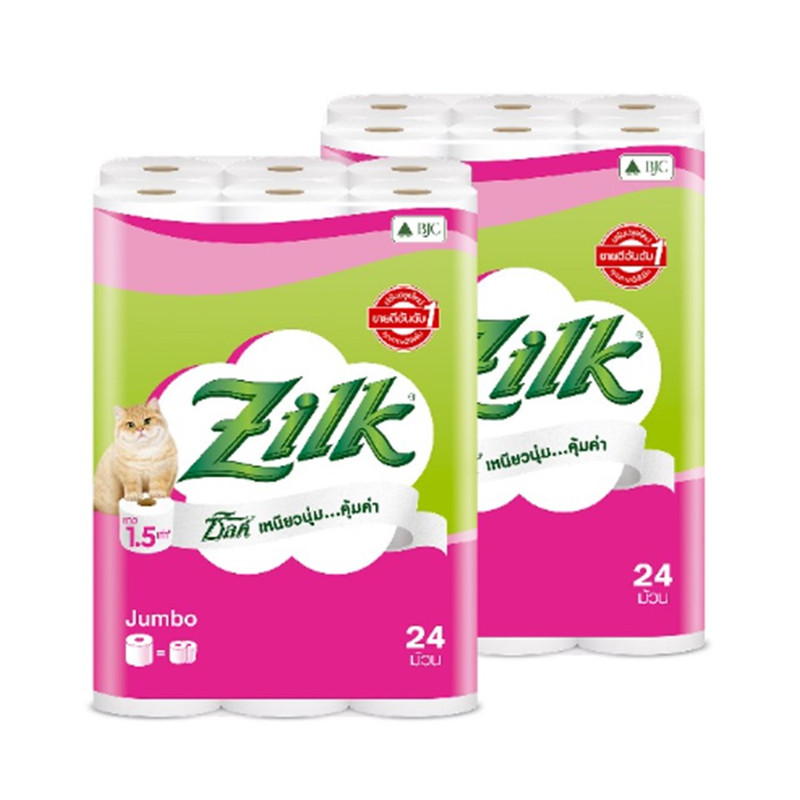 ซิลค์ กระดาษชำระ จัมโบ้ 24 ม้วน x 2 | Makro PRO