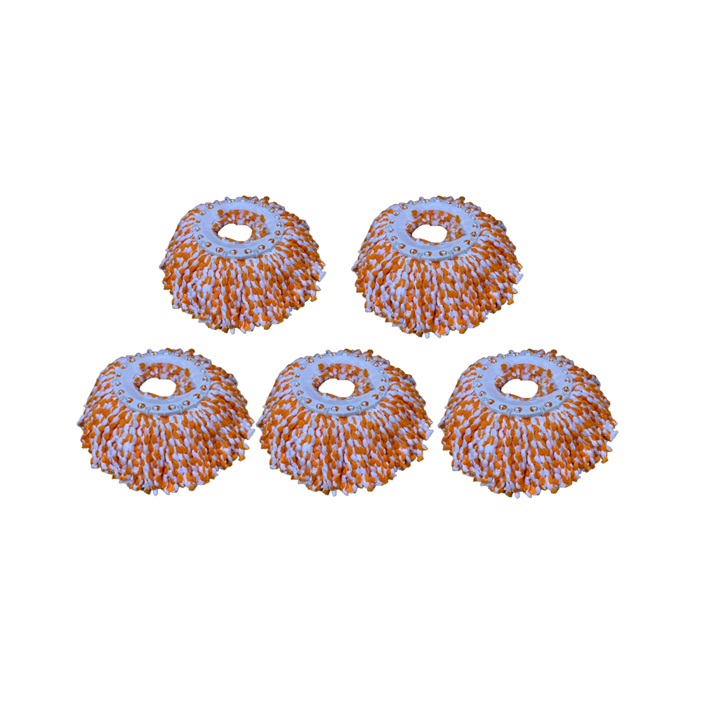 EASYMOP ผ้าอะไหล่ม็อบไมโครไฟเบอร์ แพ็ค 5 สีส้ม | Makro PRO