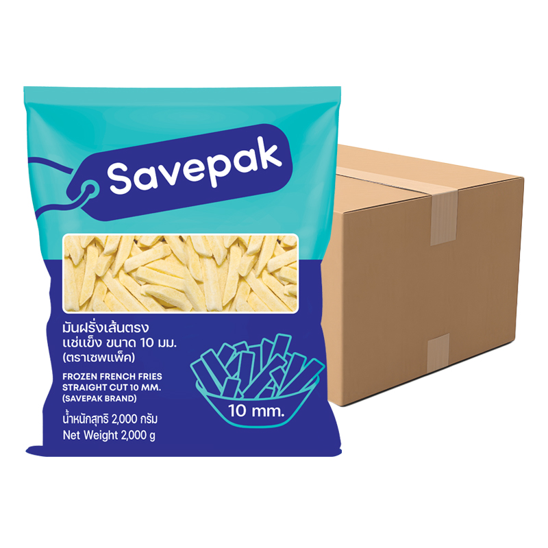 SAVEPAK Frozen Straight French Fries 10 mm (2 kg x 6 packs) x 5 cartons ...