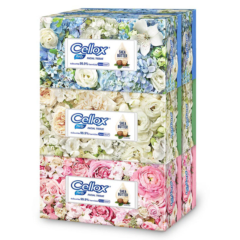 CELLOX Flower Facial Tissues 140 sheets x 6 | Makro PRO
