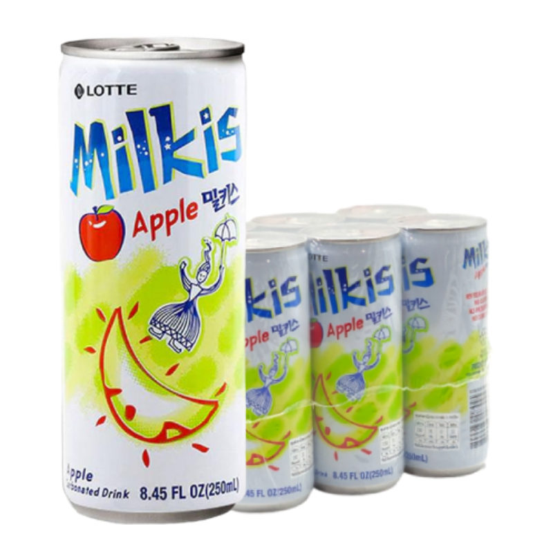 LOTTE Milkis Soda Beverage Apple 250 ml x 6 | Makro PRO