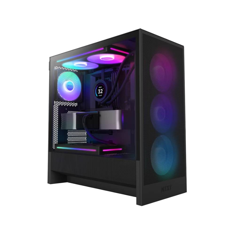 เอ็นแซดเอ็กซ์ที เคสคอมพิวเตอร์ รุ่น H5 Flow RGB สีดำ | Makro PRO
