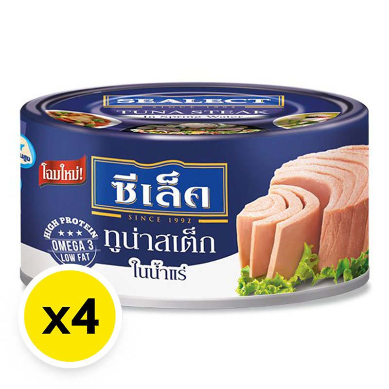 SEALECT Tuna Steak In Spring Water 165 g x 4 | Makro PRO
