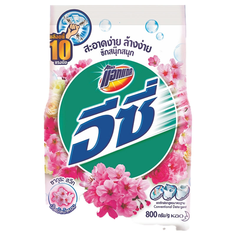 ATTACK Easy Regular Detergent Sakura Sweet White 800 g | Makro PRO