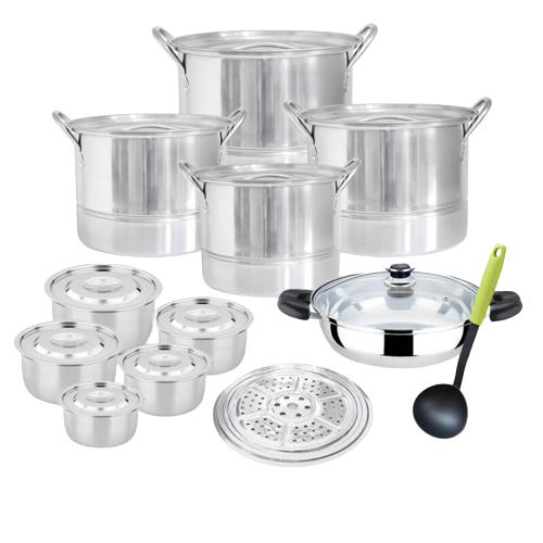 RRS Stew Pot Set ชุดหม้อสตูว์ทรงสูง พร้อมแผ่นรองนึ่ง 4 ใบ + หม้อแขก 5 ...