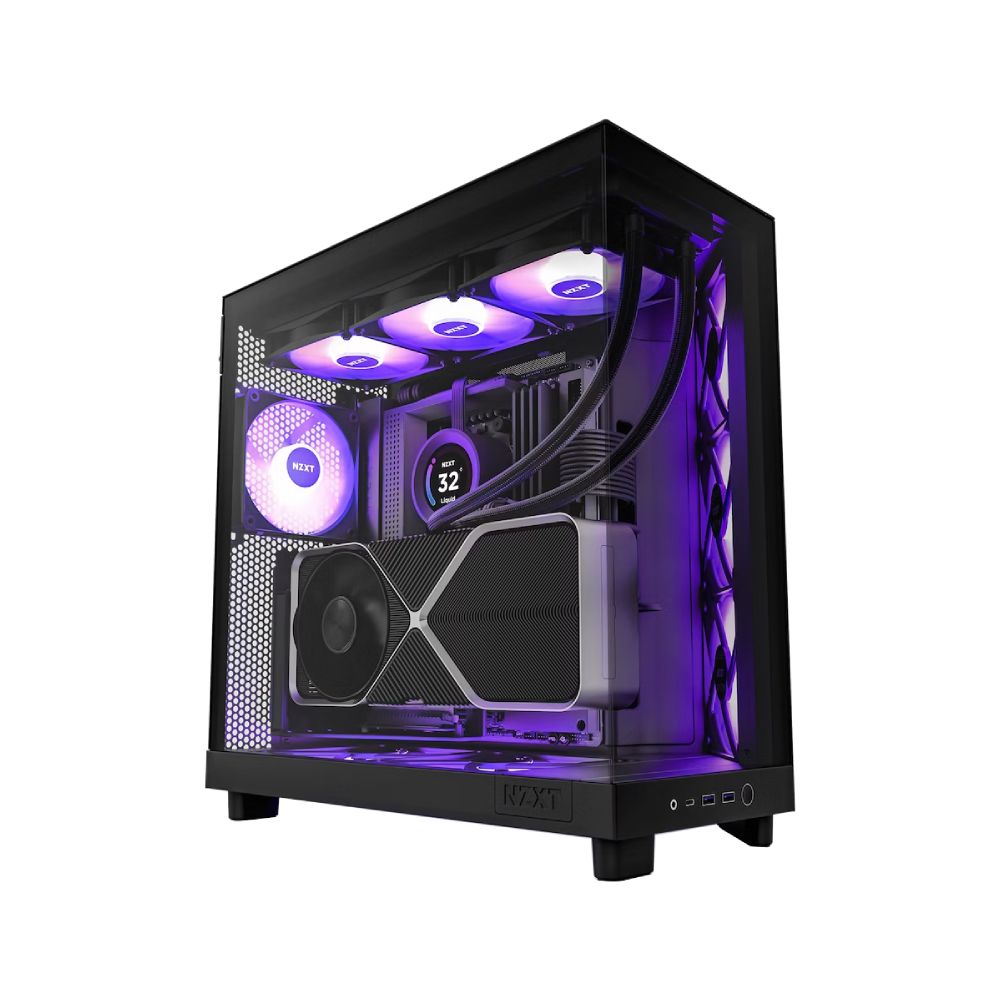 NZXT Computer Case H6 Flow RGB Black (CC-H61FB-R1) | Makro PRO