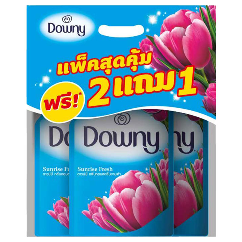 DOWNY Concentrate Softener Sunrise Fresh Blue 490 ml x 2+1 (Special Pack) | Makro PRO