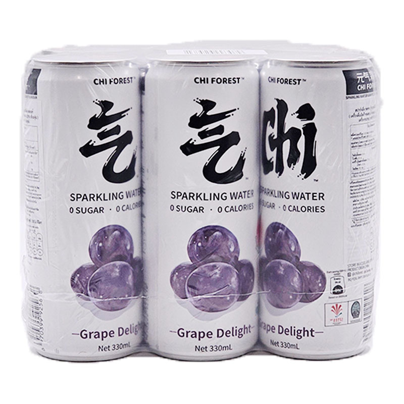 CHI FOREST Sparkling Water Grape 330 ml x 6 | Makro PRO