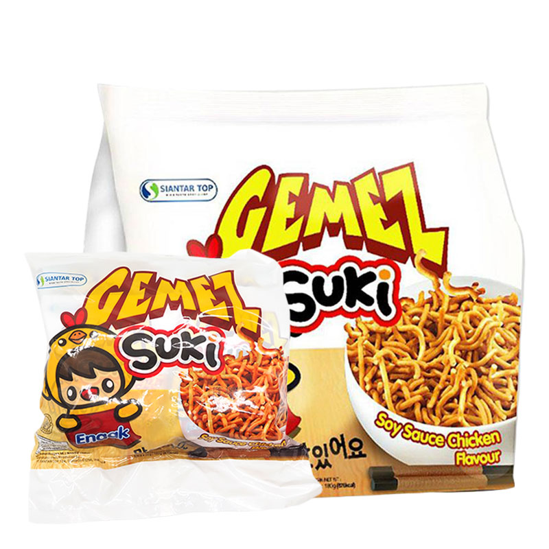 GEMEZ SUKI Noodle Snack Soy Sauce And Chicken Flavor 30 g 6 pcs | Makro PRO