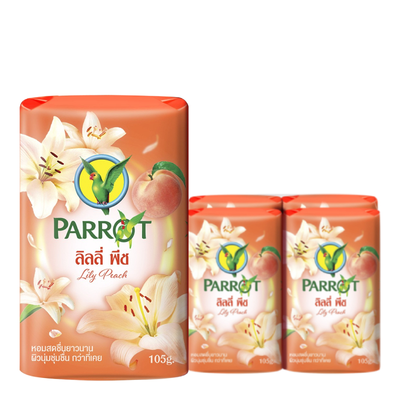 PARROT Botanicals Bar Soap Lily Peach 105 g x 4 | Makro PRO
