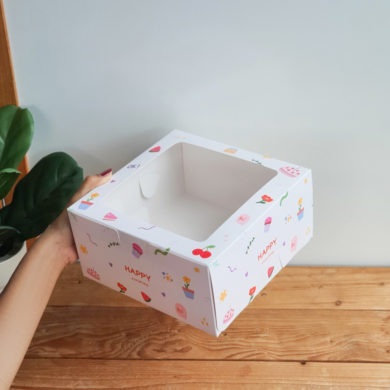 GoodBoxPack กล่องเค้ก 1 ปอนด์ ลายปาร์ตี้ x 10 ใบ | Makro PRO