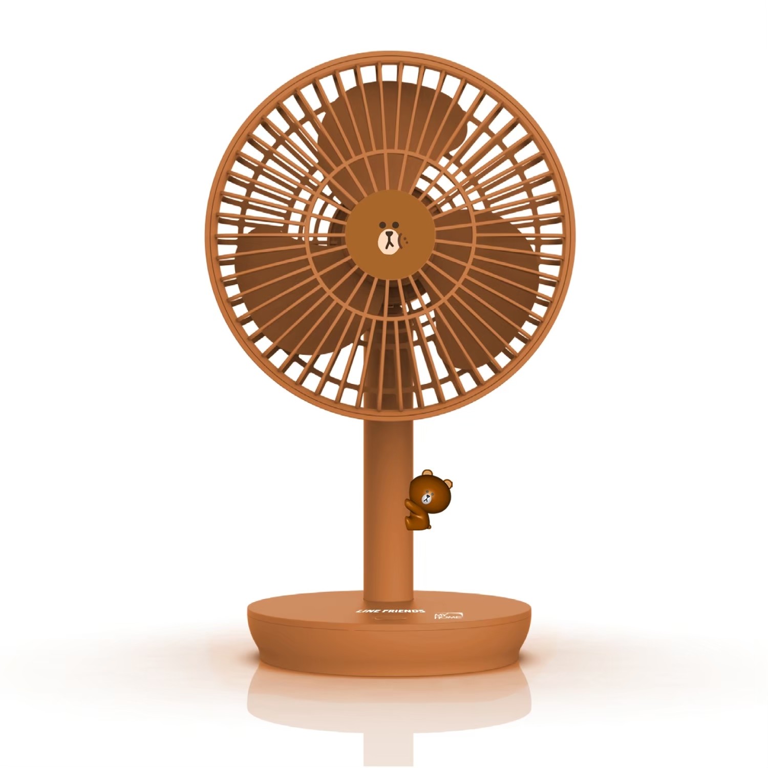 My Home พัดลมตั้งโต๊ะ 6 USB ลาย Line Friends สีน้ำตาล | Makro PRO