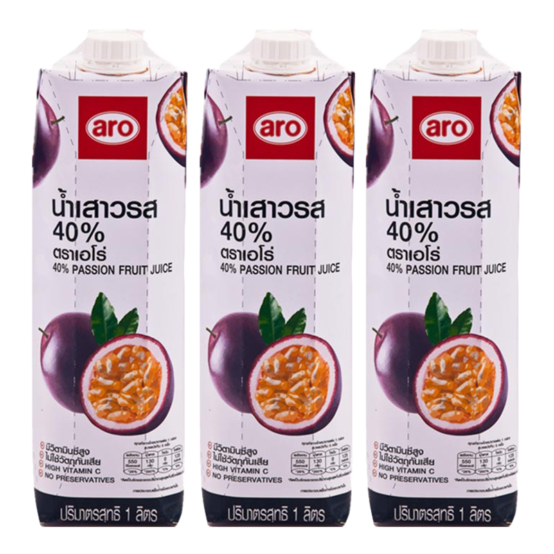 ARO 40% Passionfruit Juice 1 l x 3 | Makro PRO