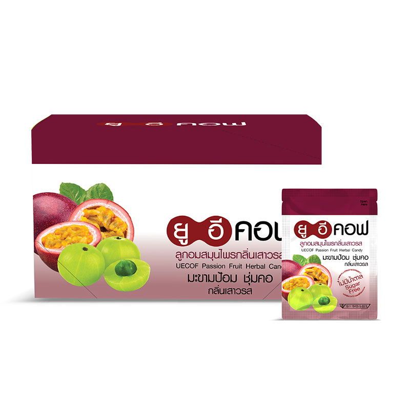 UECOF Passion Fruit Herbal Candy 6 pcs 20 sachets | Makro PRO