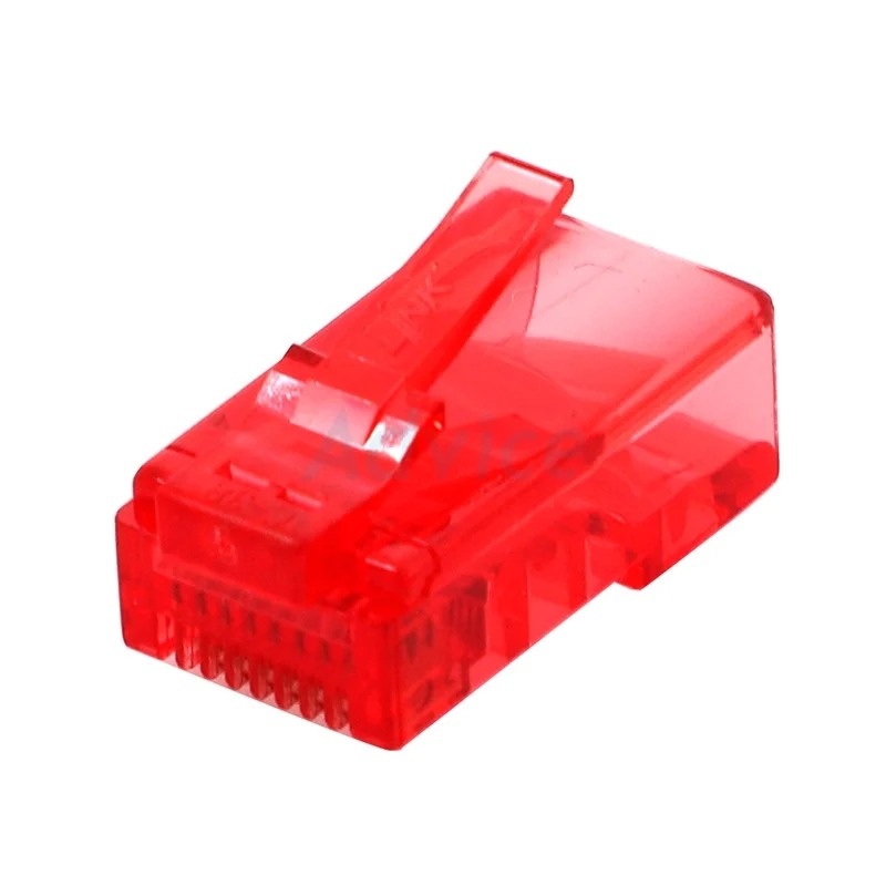 LINK Plug RJ45 CAT5E (US-1051-2) 10/Pack 'Crystal Red' - A0085898 ...