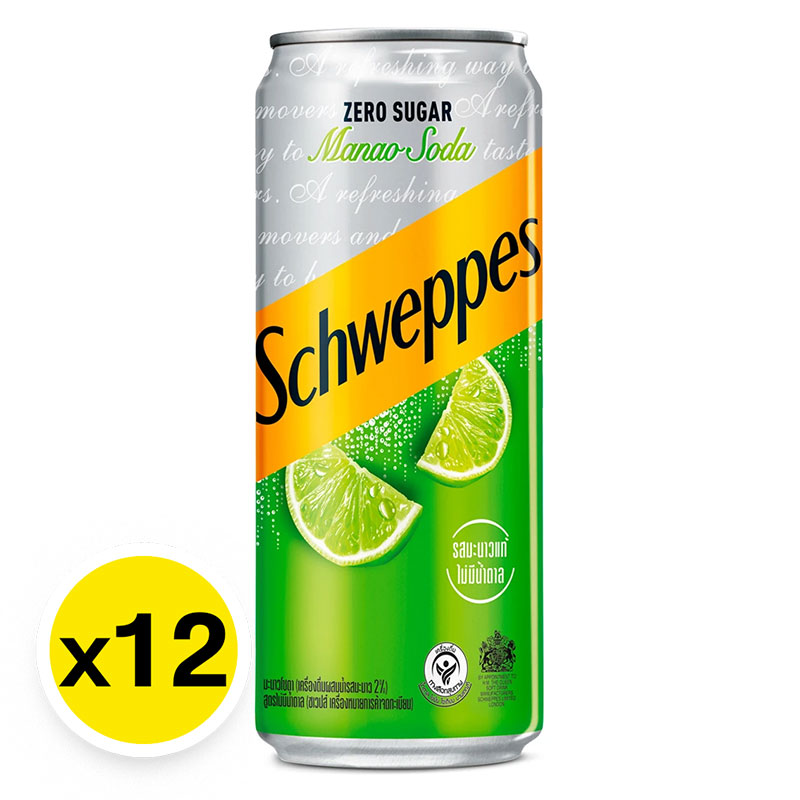 SCHWEPPES Manao Soda Zero Sugar 330 ml x 12 | Makro PRO