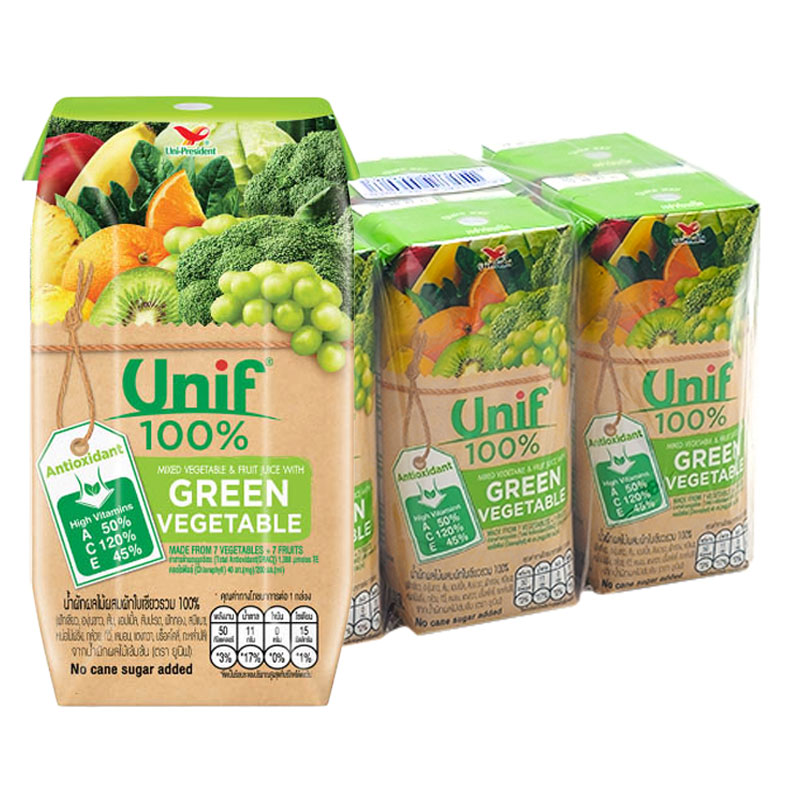 UNIF 100% Green Vegetable Juice 200 ml x 6 | Makro PRO