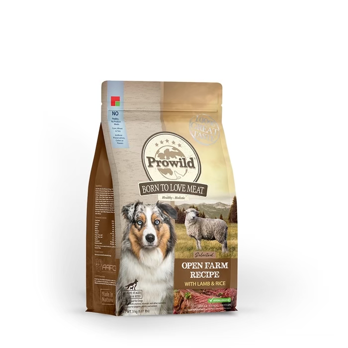Prowild โปรไวลด์ ซีเล็คเต็ด โอเพ่น ฟาร์ม สูตรเนื้อแกะ อาหารสุนัขทุกขนาด ...