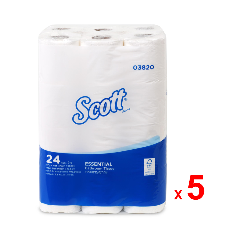 สก๊อตต์ เอสเซนเชียล กระดาษชำระ บาธรูม ทิชชู่ รหัสสินค้า 03820 หนา 2 ...