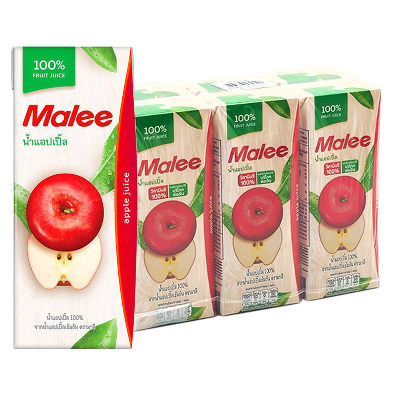 MALEE Apple Juice 100% 200 ml x 6 | Makro PRO