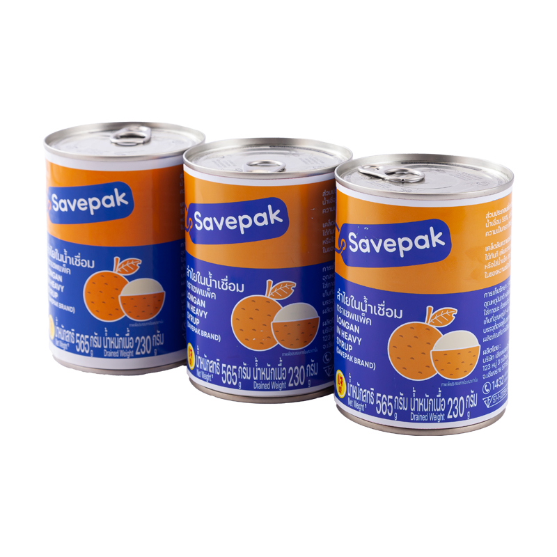 SAVEPAK Longan In Syrup 565 g x 3 | Makro PRO