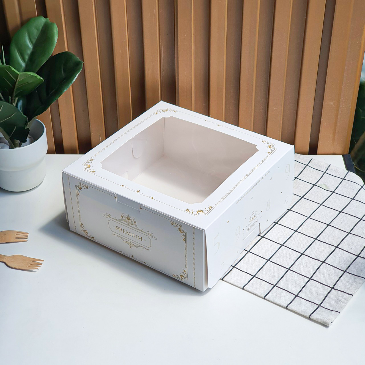 GoodBoxPack กล่องเค้ก 2 ปอนด์ มูเตโกลด์ x 10 ใบ | Makro PRO