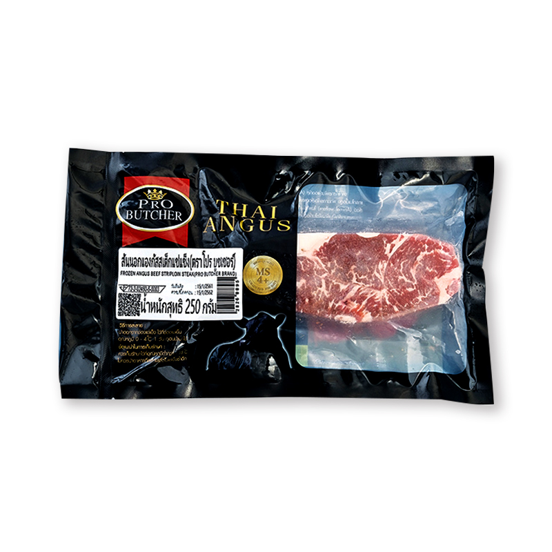 PRO BUTCHER Frozen Angus Beef Striploin Steak MS4+ 250 g | Makro PRO
