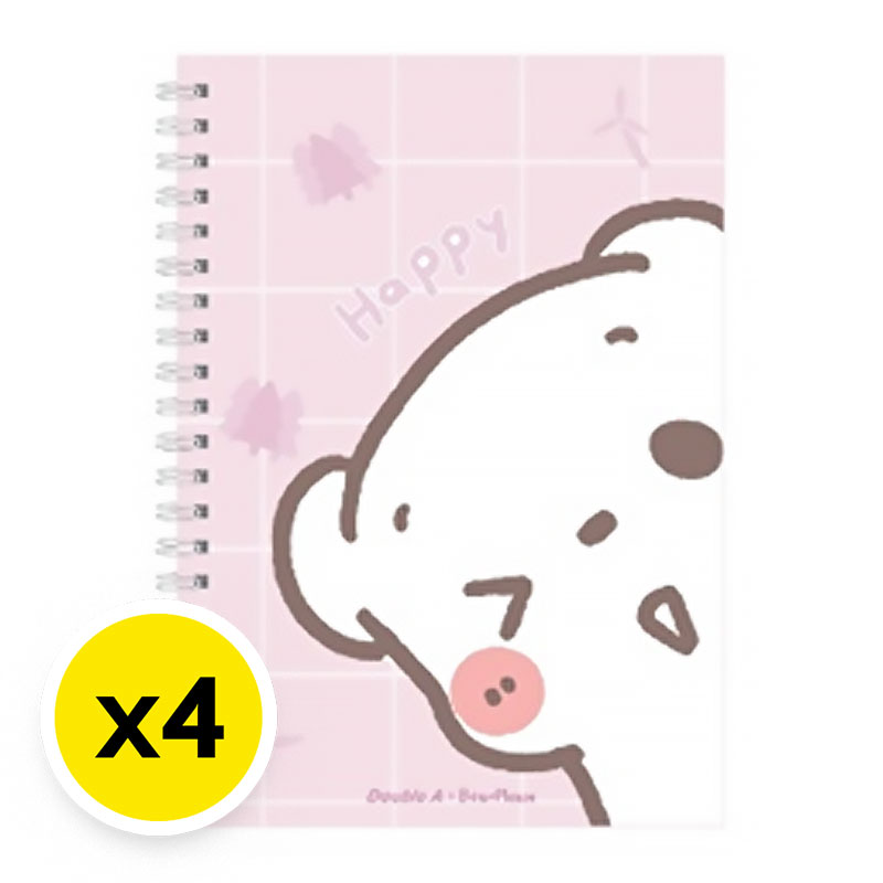 DOUBLE A Notepad Wirebound B5 80 g 60 sheets x 4 | Makro PRO