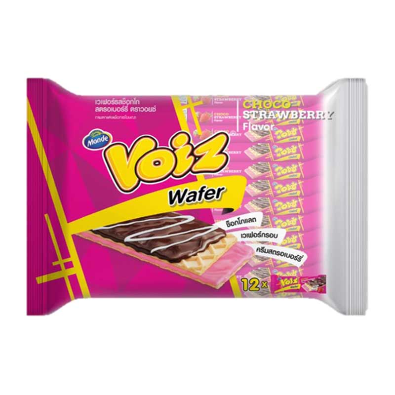 VOIZ Wafer Choco Strawberry 18 g x 12 | Makro PRO