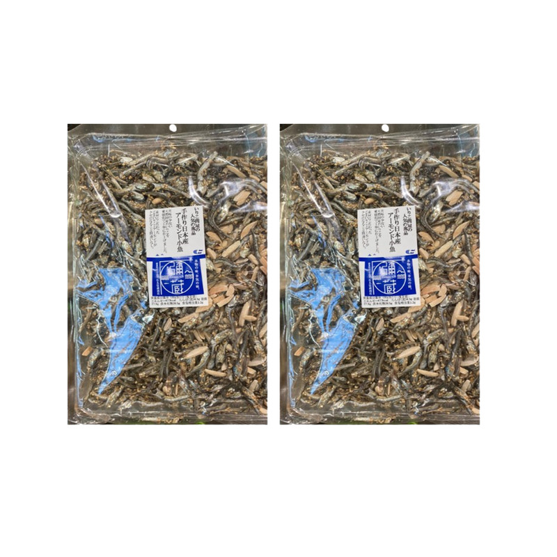 ISHIMARU YAZO Almond with Japanese Anchovy Kozakana Fish and Sesame Seed (Made in Japan) 460g x ...
