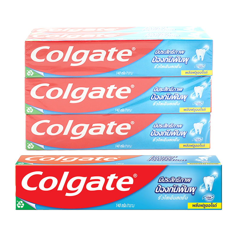 COLGATE Toothpaste Double Cool Stripe 140 g x 6 | Makro PRO