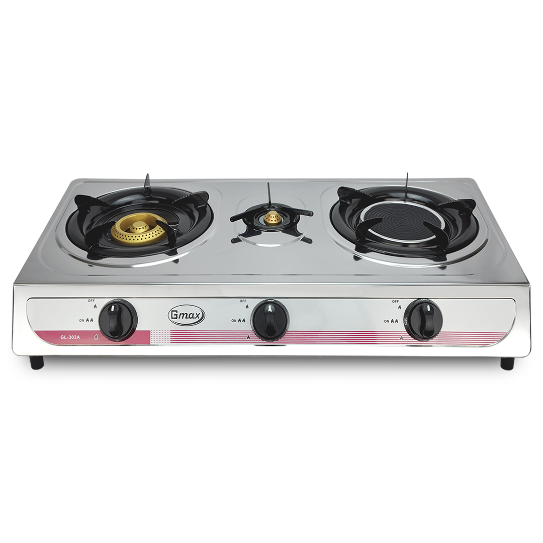 GMAX Gas Stove Infrared+Iron 3 Burner #GL-303A | Makro PRO