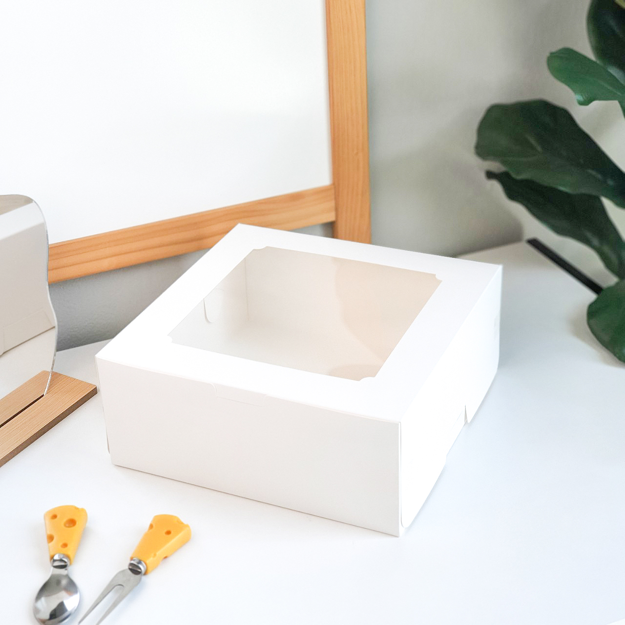 GoodBoxPack กล่องเค้ก 2 ปอนด์ ขาว แพ็ค 10 ใบ | Makro PRO