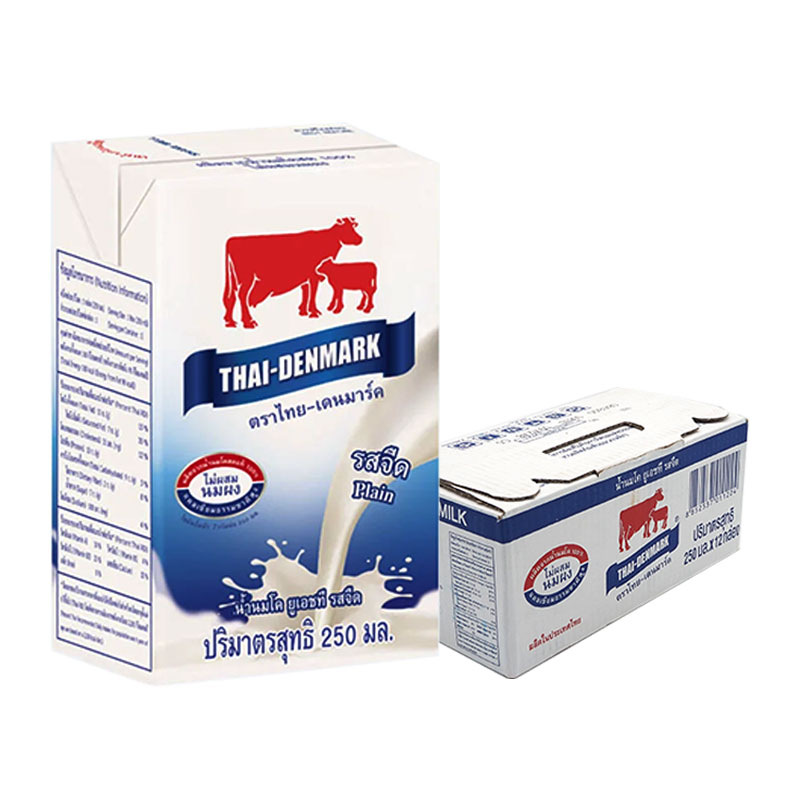 THAI-DENMARK UHT Milk Plain 250 ml x 12 | Makro PRO