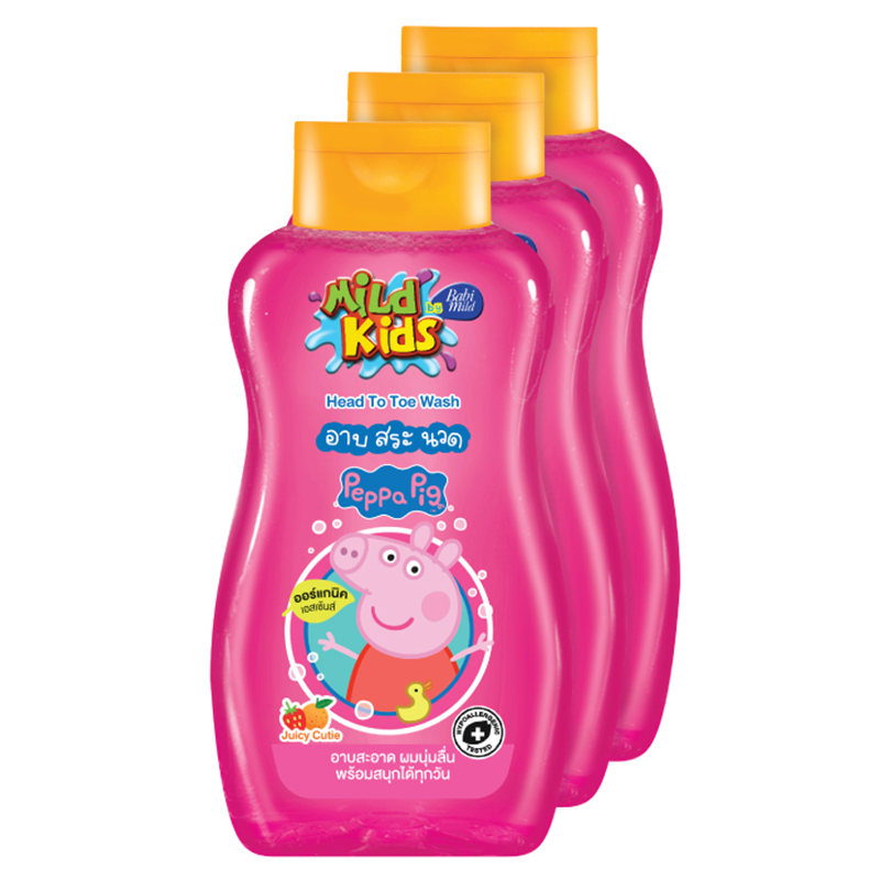 BABI MILD Mild Kids Head to Toe Wash Juicy Cutie Scent 200 ml x 3 | Makro PRO