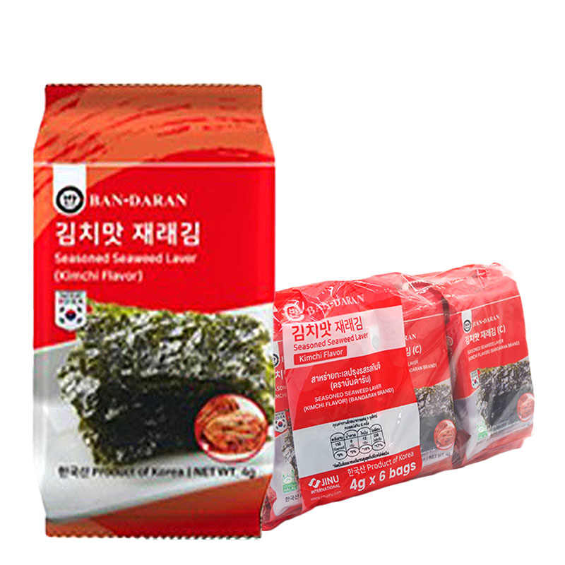 BANDARAN Seasoned Seaweed Kimchi Flavor 4 g x 6 | Makro PRO