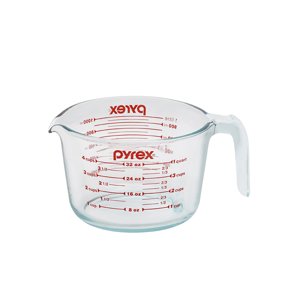 Pyrex ถ้วยตวงแก้ว Measuring Cup ขนาด 1 ลิตร รุ่น P-00-532 N (สีแดง ...