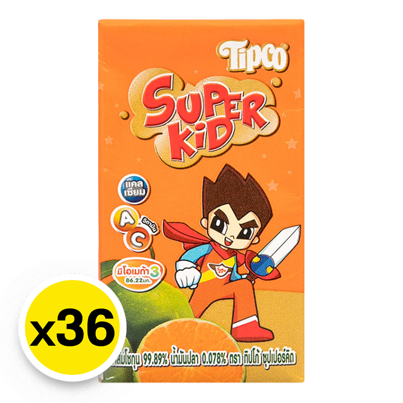 TIPCO Super Kid Shogun Orange Juice 110 ml x 36 | Makro PRO